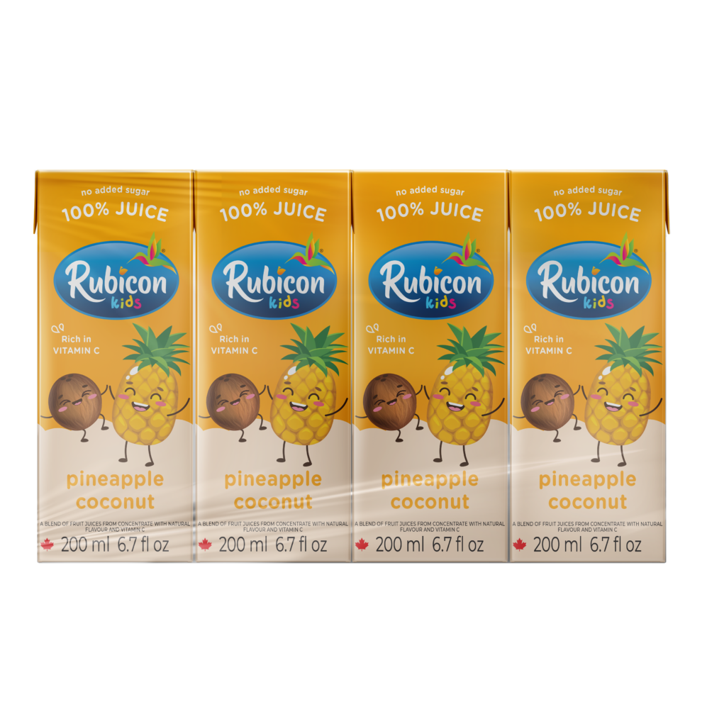 Rubicon NSA Pineapple & Coconut Juice Multipack of 4, No Sugar Added ...