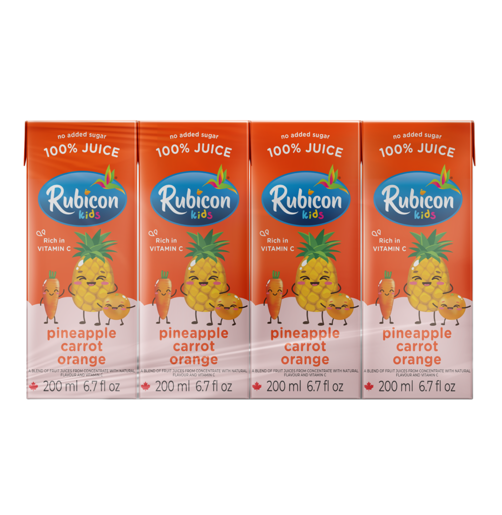 Rubicon NSA Pineapple Carrot Orange Juice Multipack of 4, No Sugar ...